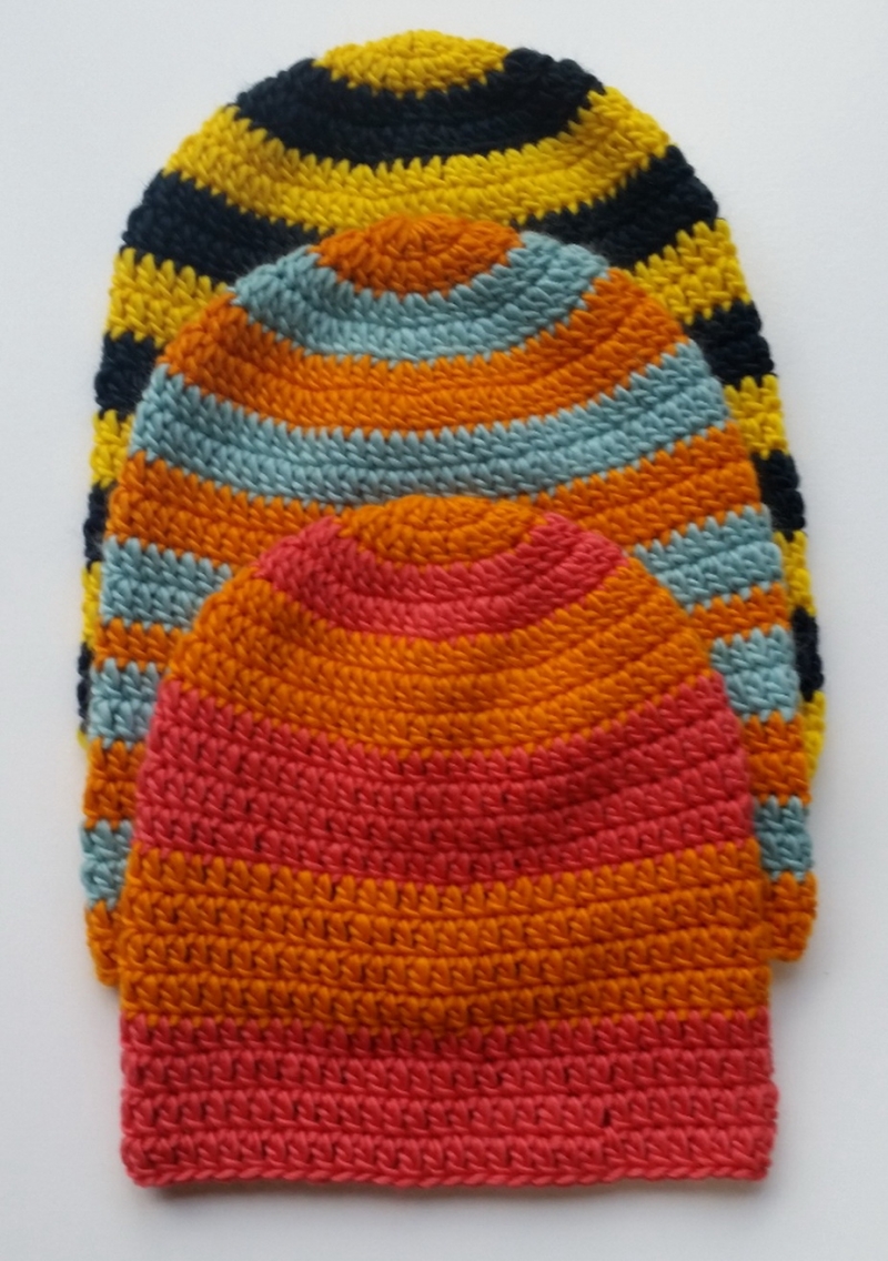 Striped Crochet Beanie Pattern